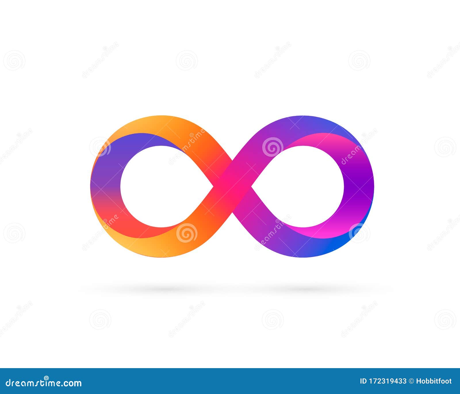 Infinity Symbol with Color Gradient, Colored Icon. Stock Vector ...