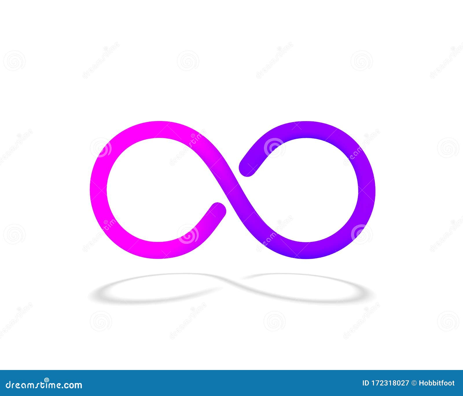 Infinity Symbol with Color Gradient, Design Element. Stock Vector ...