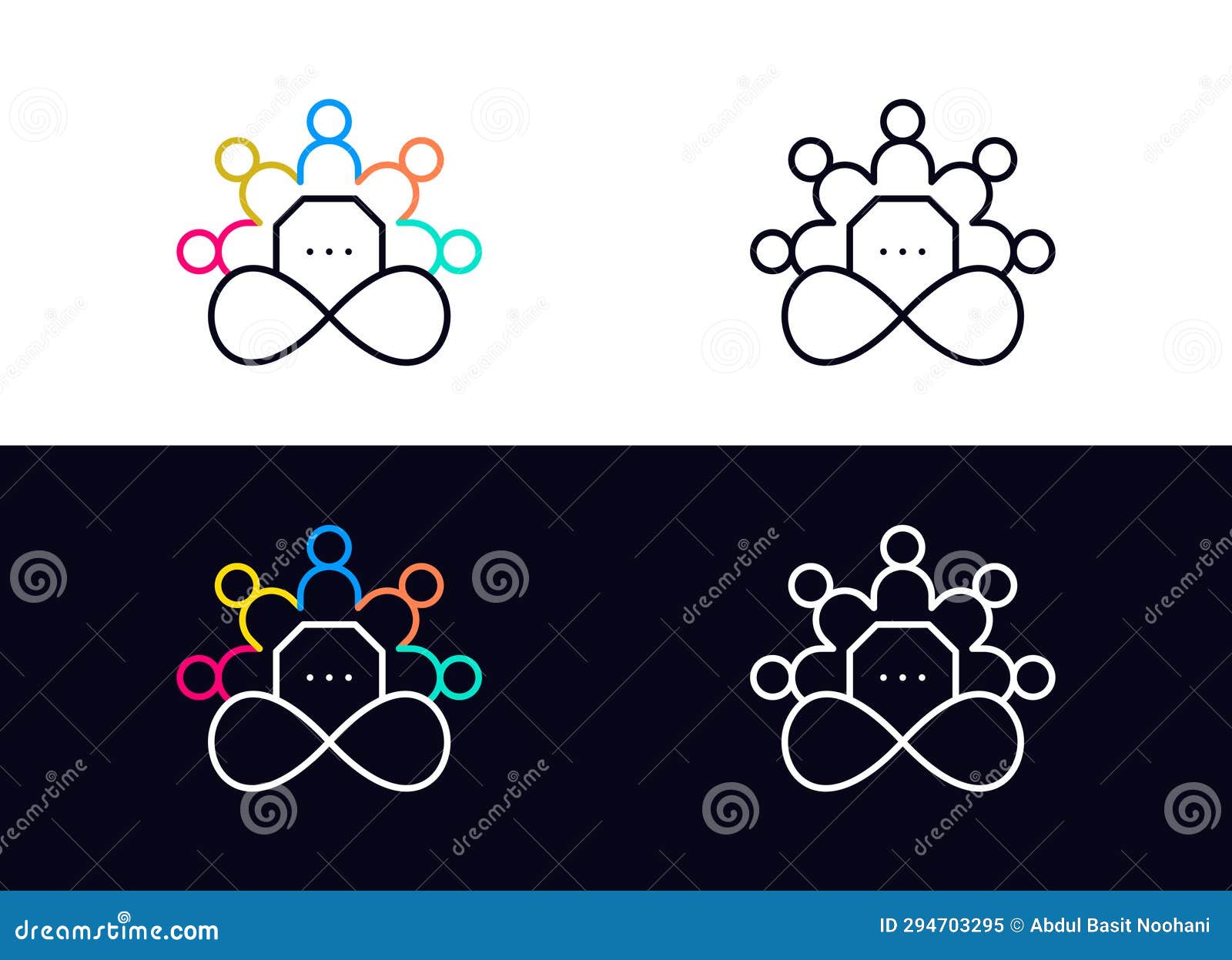 Infinity Symbol with Colorful People, Symbolizing Endless Diversity ...