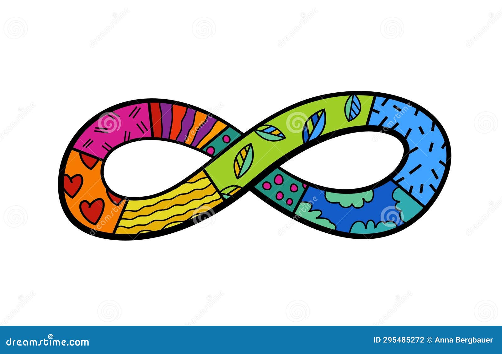 Infinity Symbol Composed Of A Vibrant Spectrum Of Colors. Vector ...