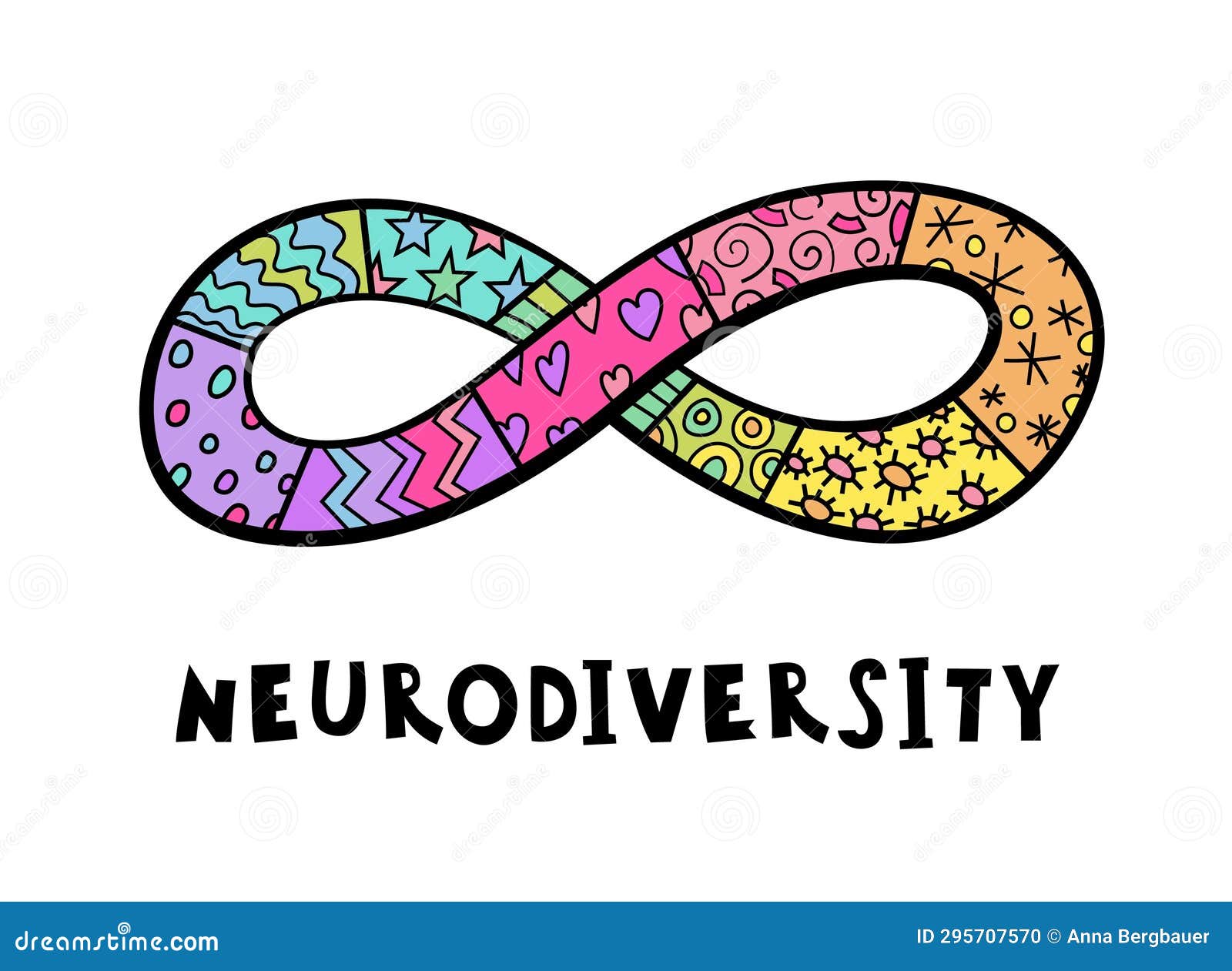 Infinity Symbol Composed of a Vibrant Spectrum of Colors. Stock Vector ...