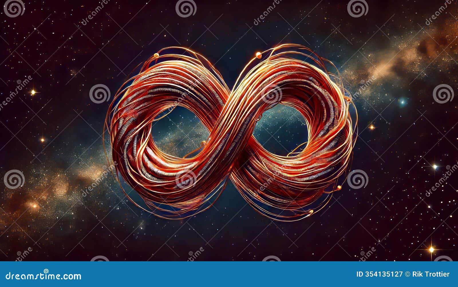 Infinity Symbol Copper Wire Stock Illustration - Illustration of ...