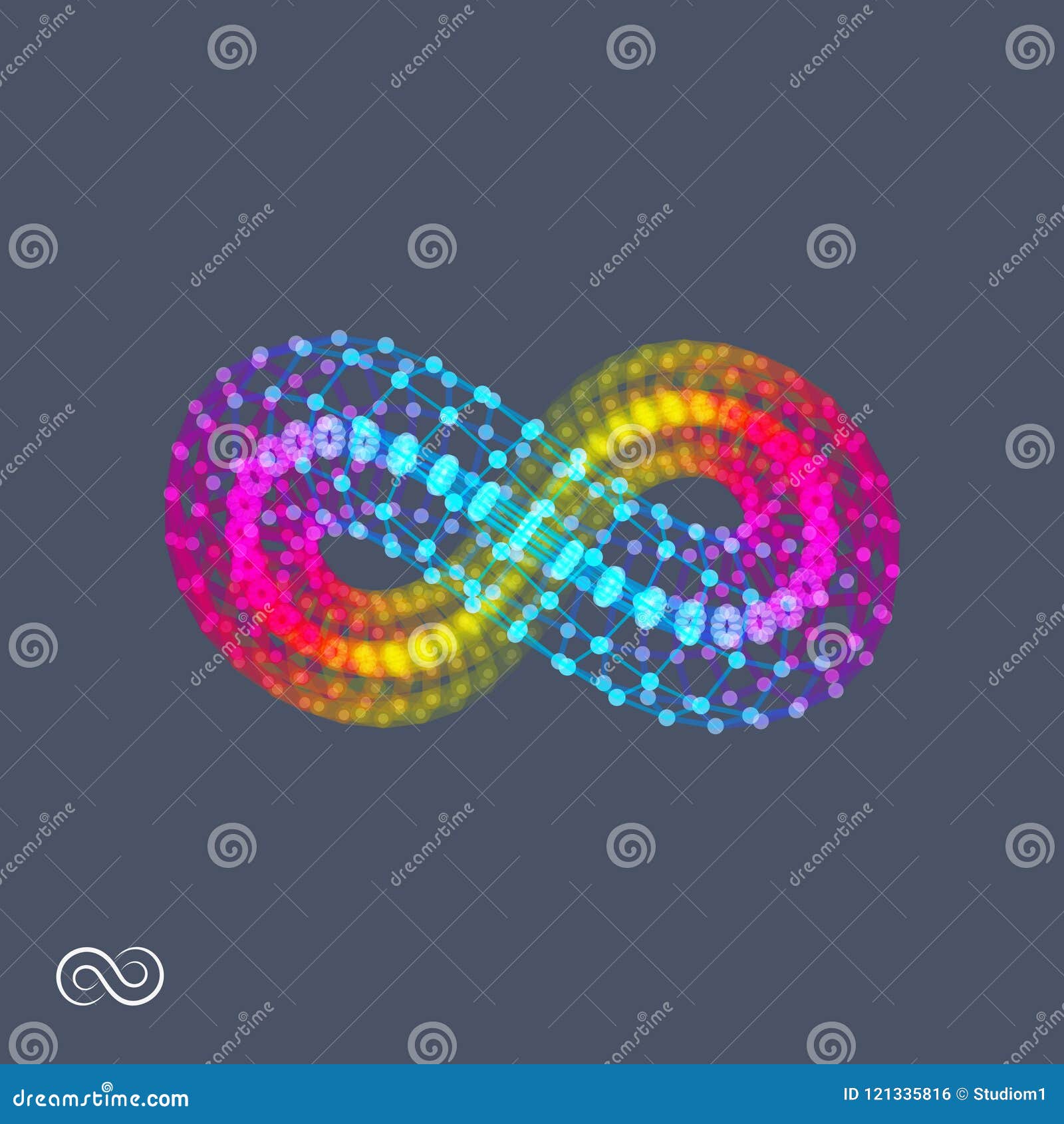 Infinity Symbol. 3D Design Element, Emblem, Icon. Connection Structure ...