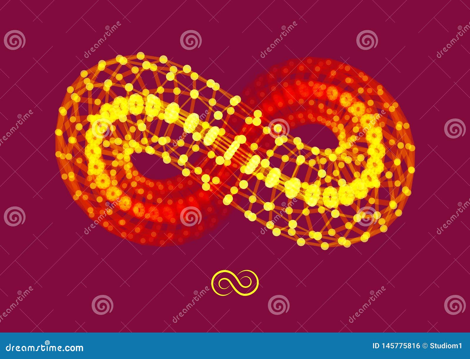 Infinity Symbol. 3D Design Element, Emblem, Icon. Connection Structure ...