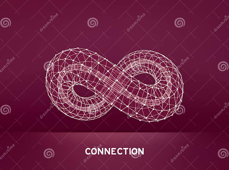 Infinity Symbol. 3D Design Element, Emblem, Icon. Connection Structure ...