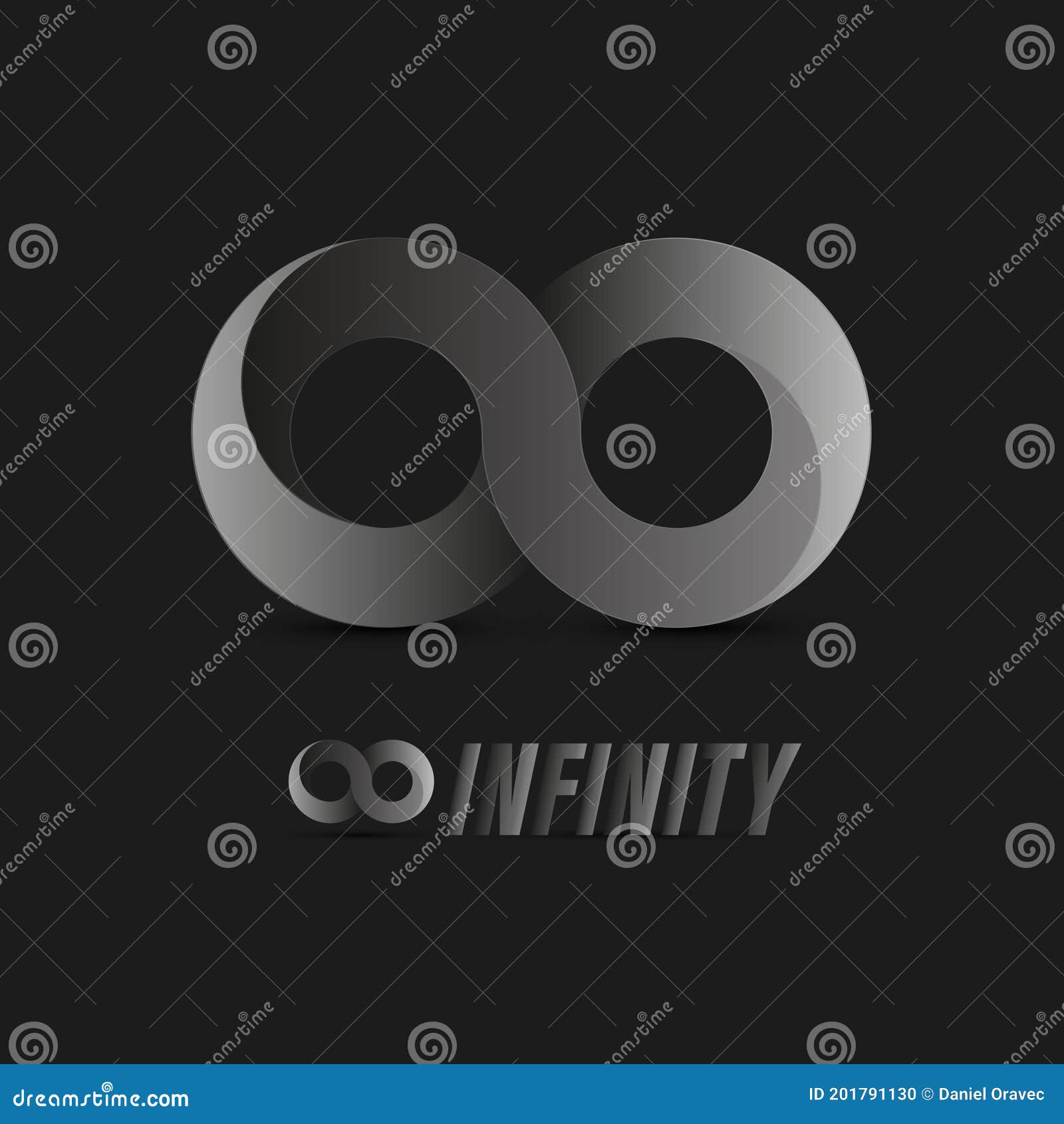 Infinity Symbol on Dark Background Stock Vector - Illustration of ...
