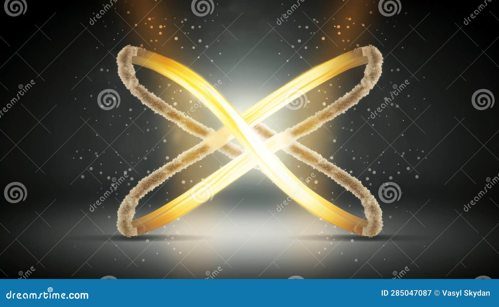 Infinity Symbol and DNA on Background Stock Illustration - Illustration ...