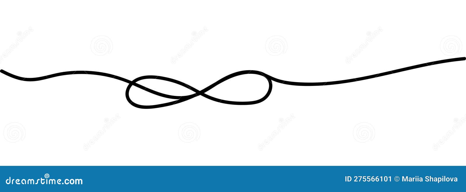 Infinity Symbol Drawn by One Line Stock Vector - Illustration of ...