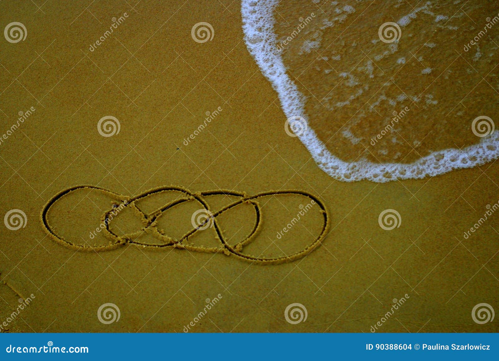 Infinity stock photo. Image of water, beach, sand, foam - 90388604