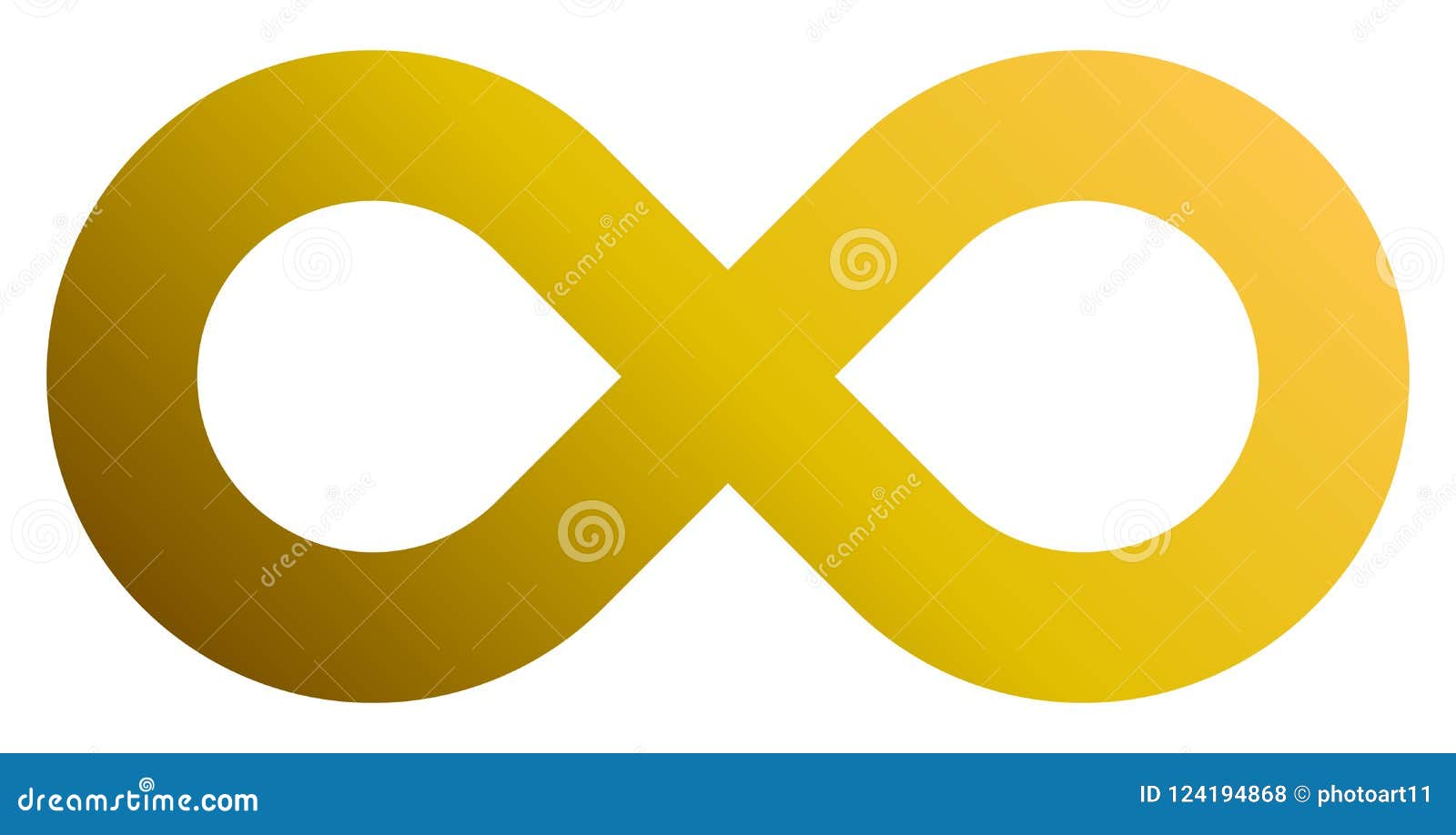 Infinity Symbol Golden - Gradient Standard - Isolated - Vector Stock ...