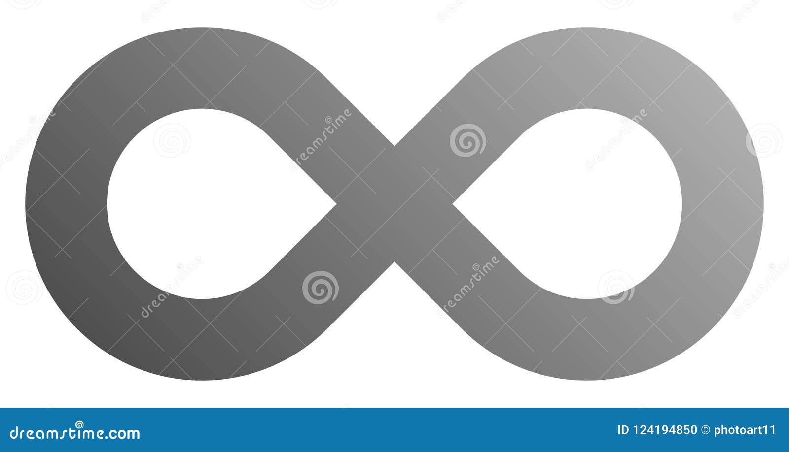 Infinity Symbol Gray - Gradient Standard - Isolated - Vector Stock ...