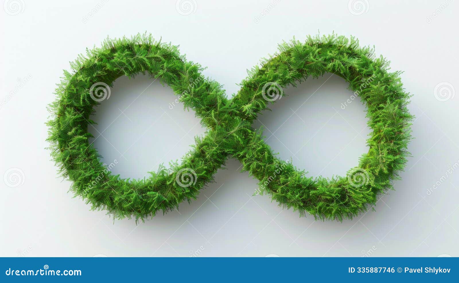 Infinity Symbol from the Green Grass. Isolated on White Stock Photo ...