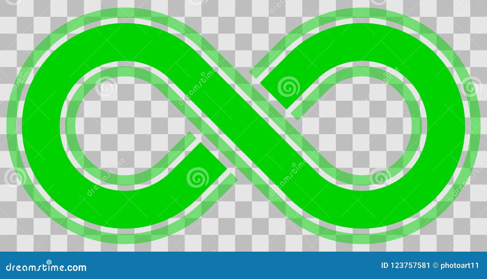 Infinity Symbol Green - Outlined with Discontinuation and Transparency ...