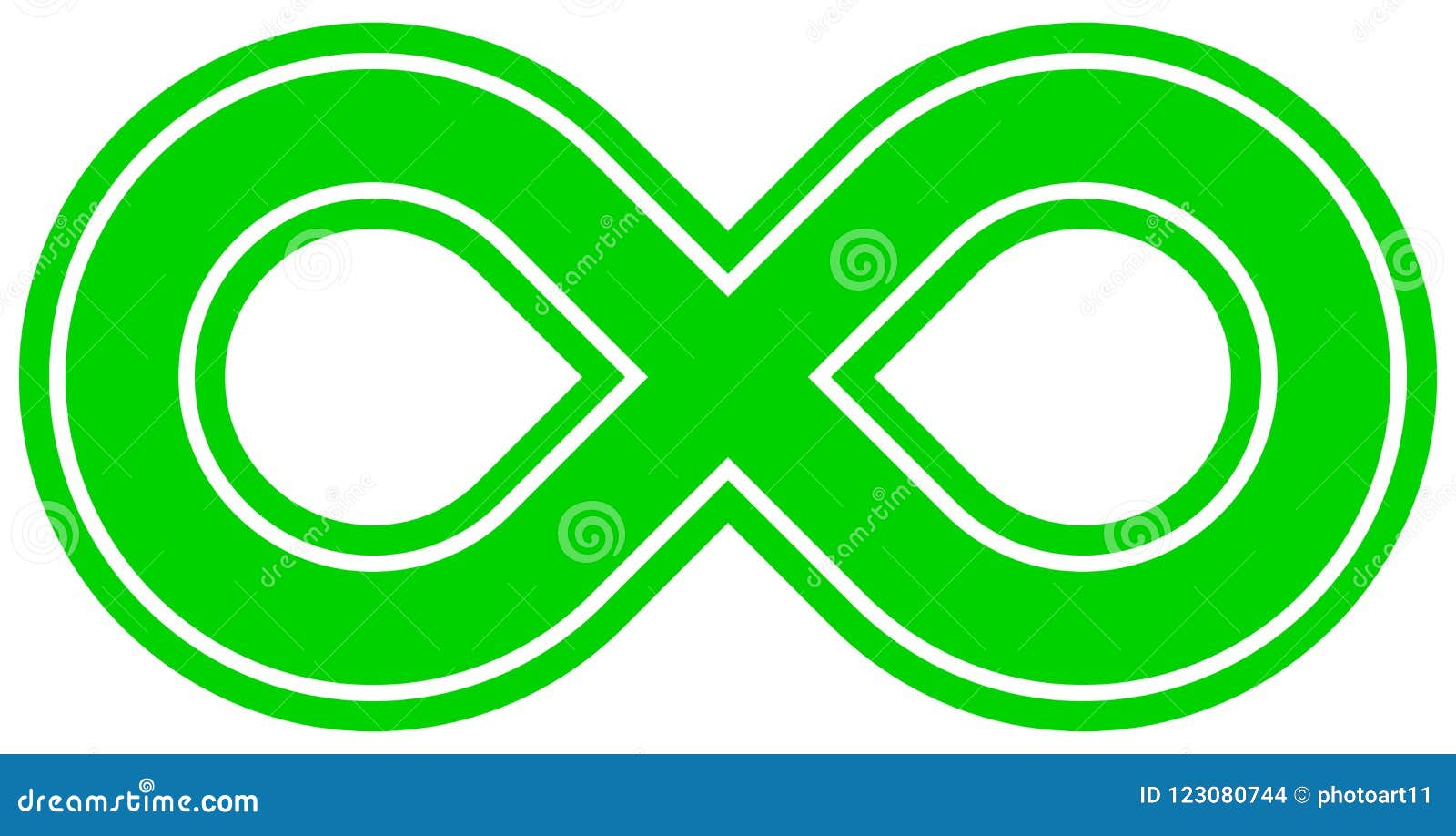 Infinity Symbol Green - Outlined - Isolated - Vector Stock Vector ...