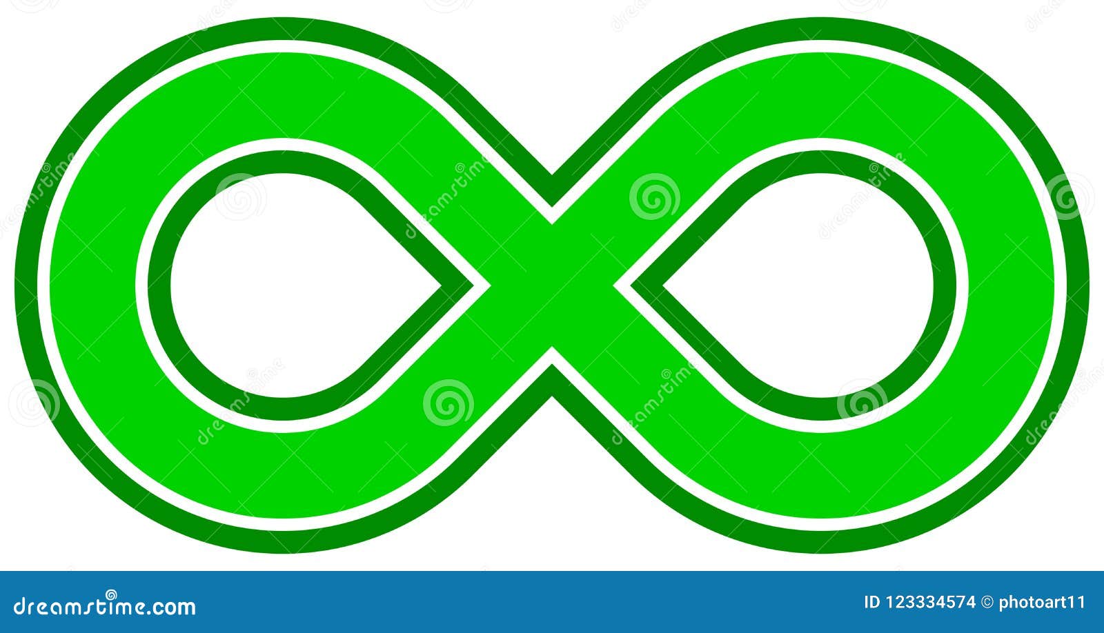 Infinity Symbol Green - Outlined - Isolated - Vector Stock Vector ...