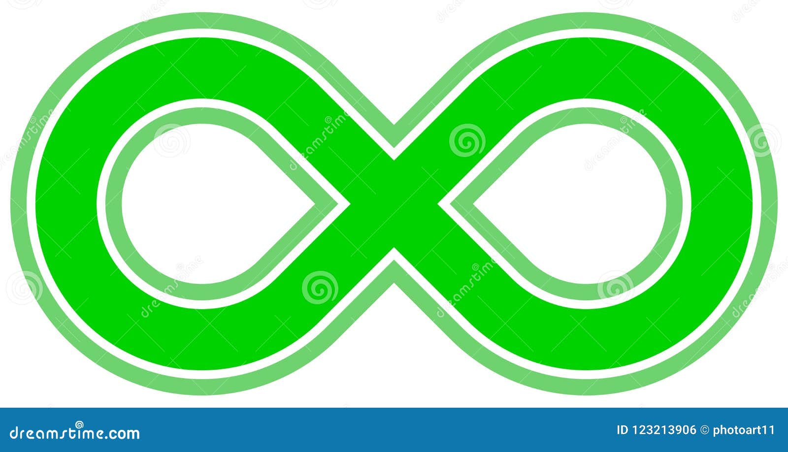 Infinity Symbol Green - Outlined - Isolated - Vector Stock Illustration ...