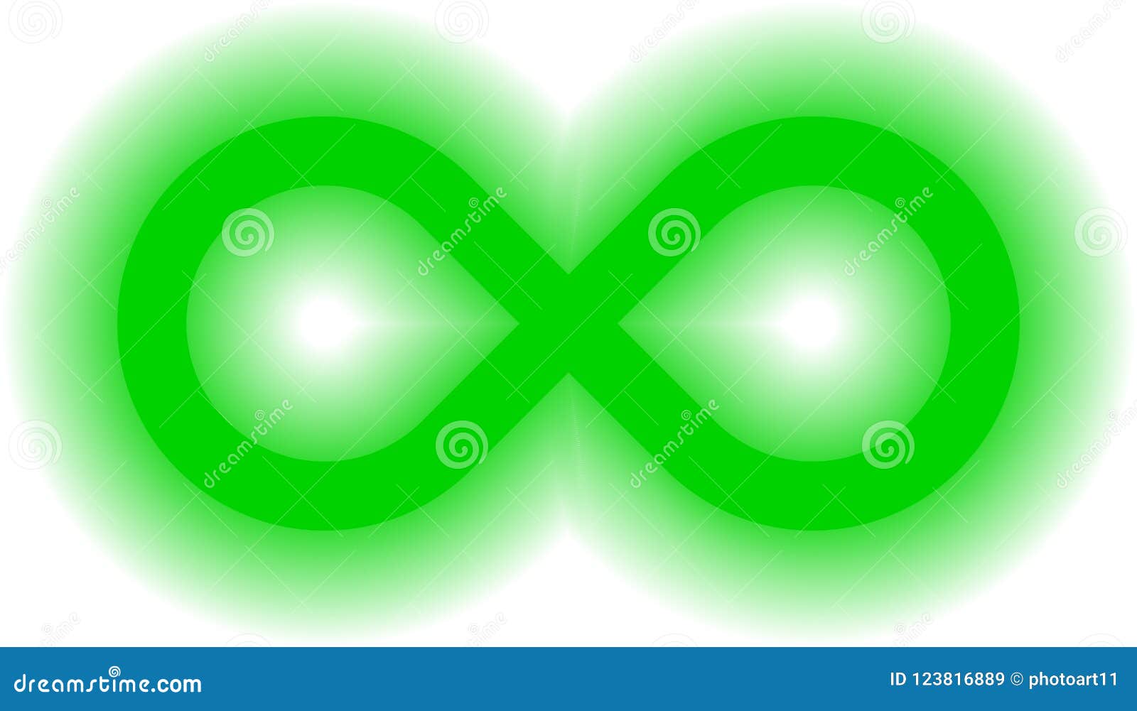 Infinity Symbol Green - Simple Glow with Transparency Eps 10 - I Stock ...
