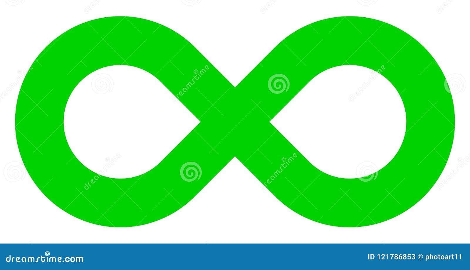 Infinity Symbol Green - Simple Standard - Isolated - Vector Stock ...