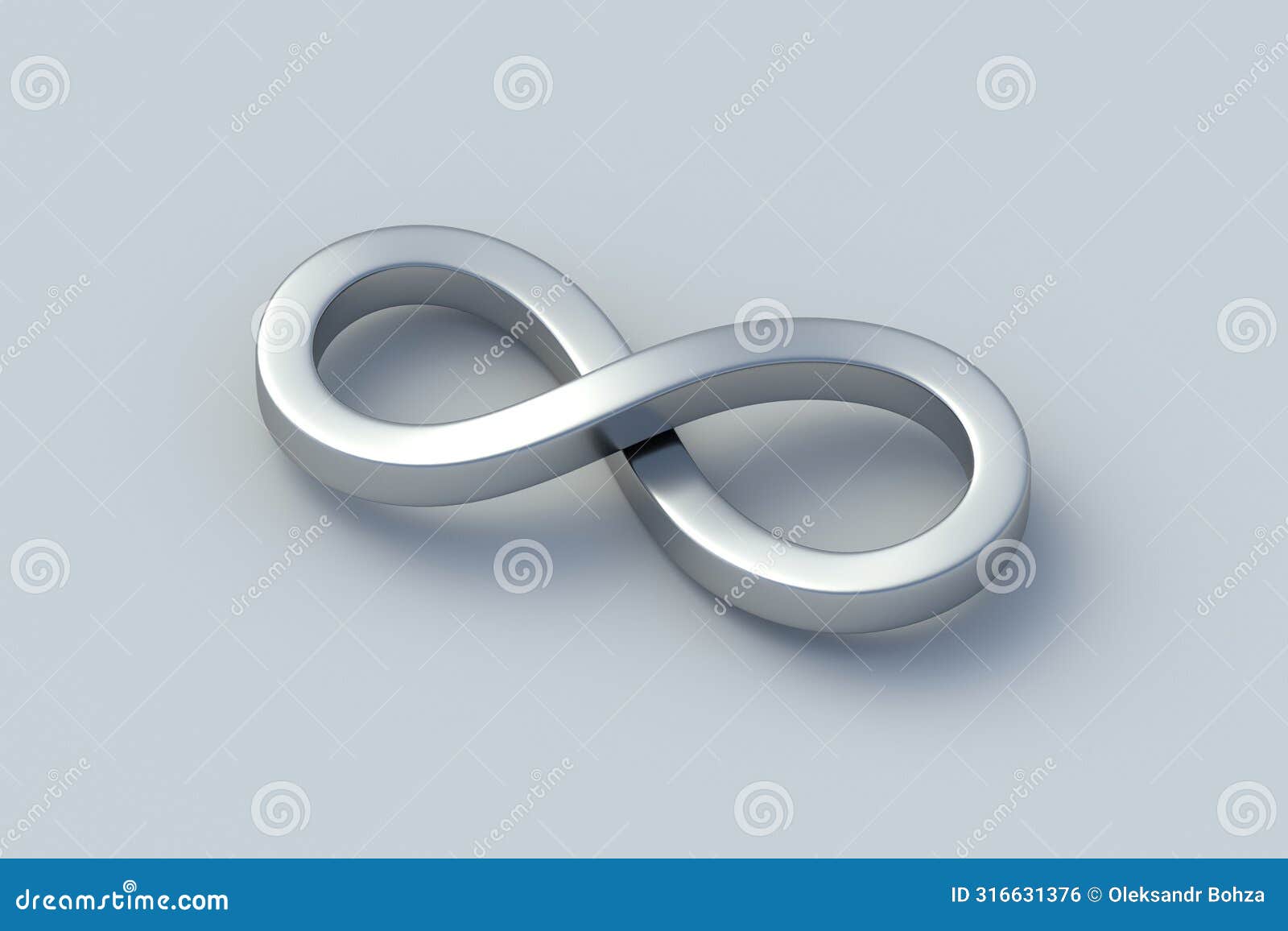 Infinity Symbol on Grey Background. Eternal Loop. Endless Line Stock ...