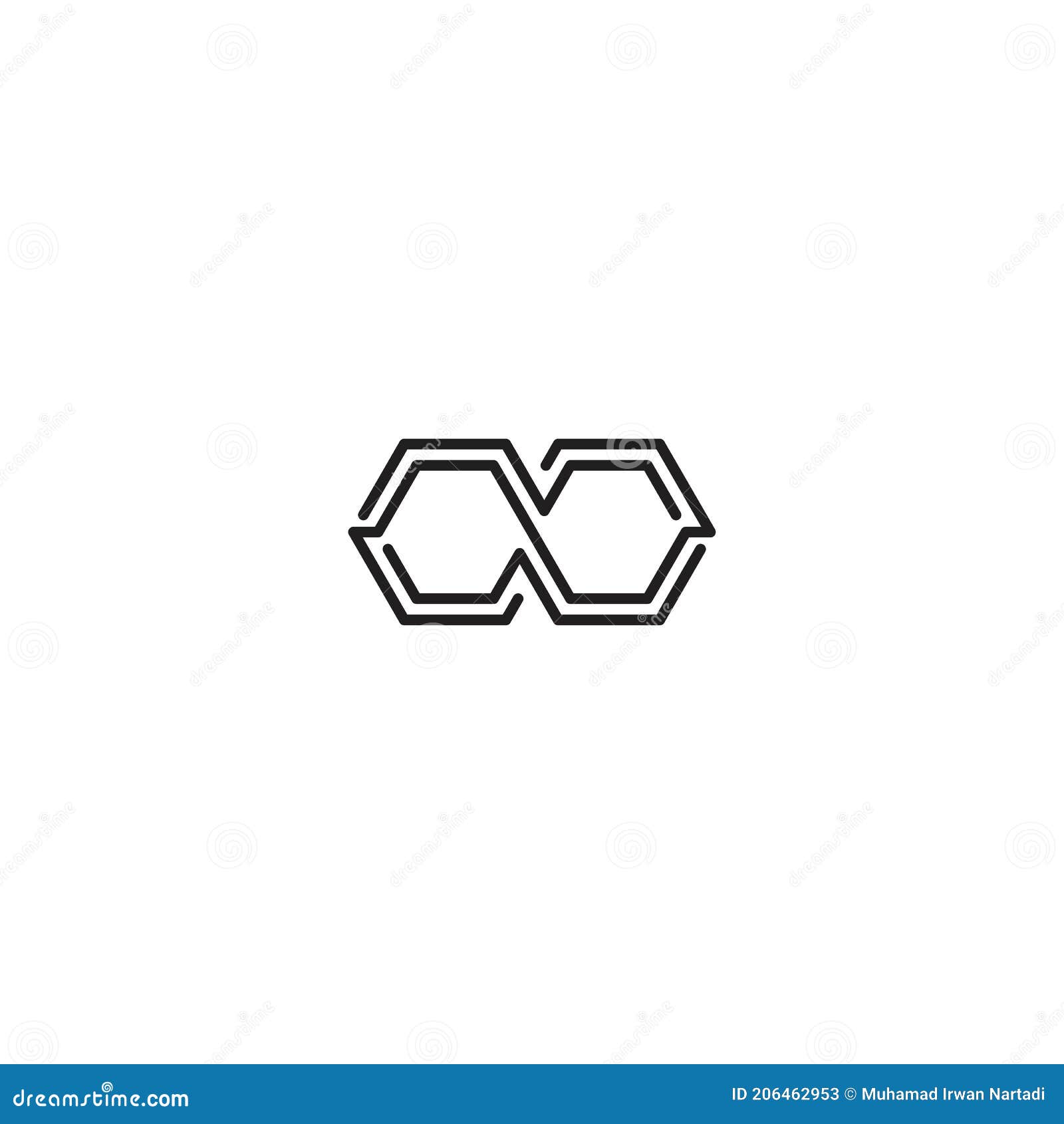 Infinity Symbol Hexagon Line Logo Icon Vector Stock Vector ...