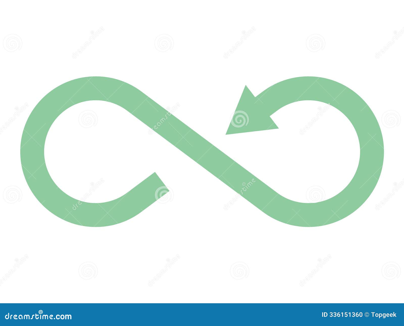 Infinity Symbol Icon with Arrow. Concept of Infinite, Limitless and ...