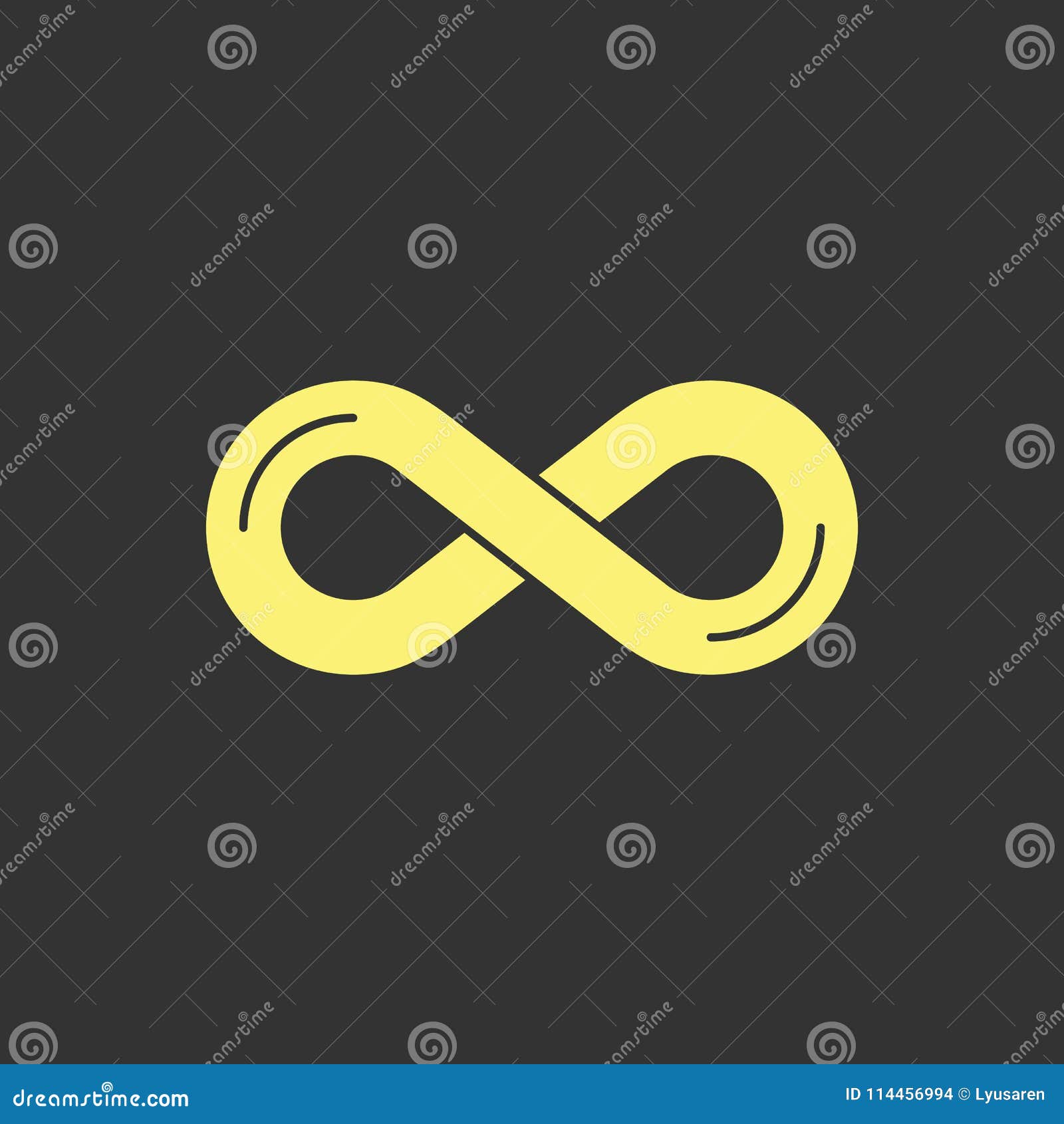 Infinity symbol icon stock illustration. Illustration of loop - 114456994