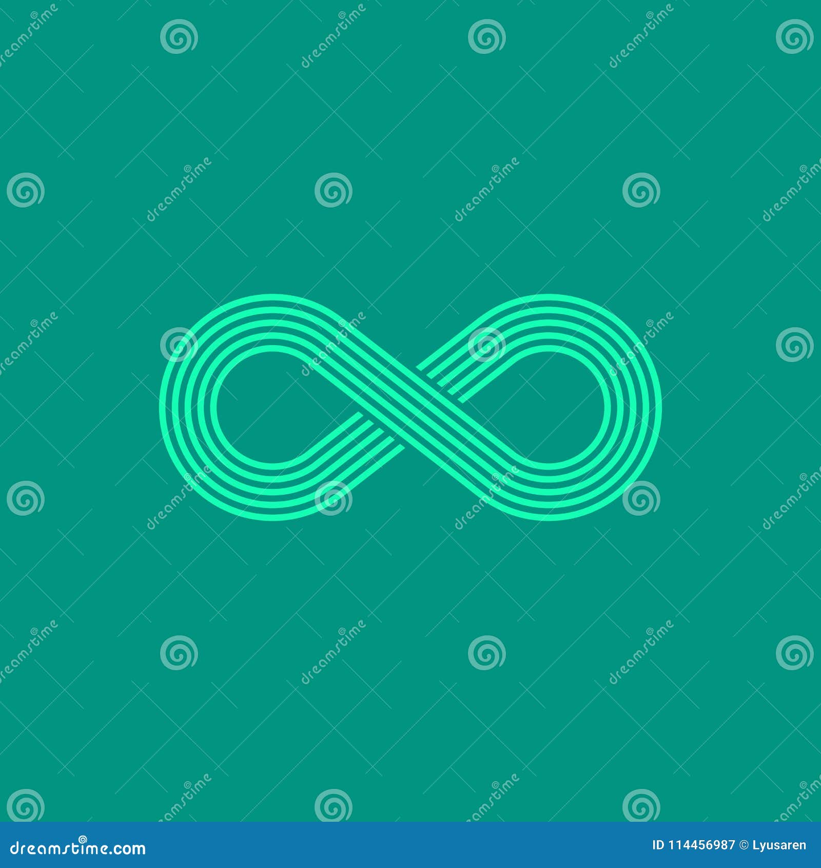Infinity symbol icon stock illustration. Illustration of multiline ...
