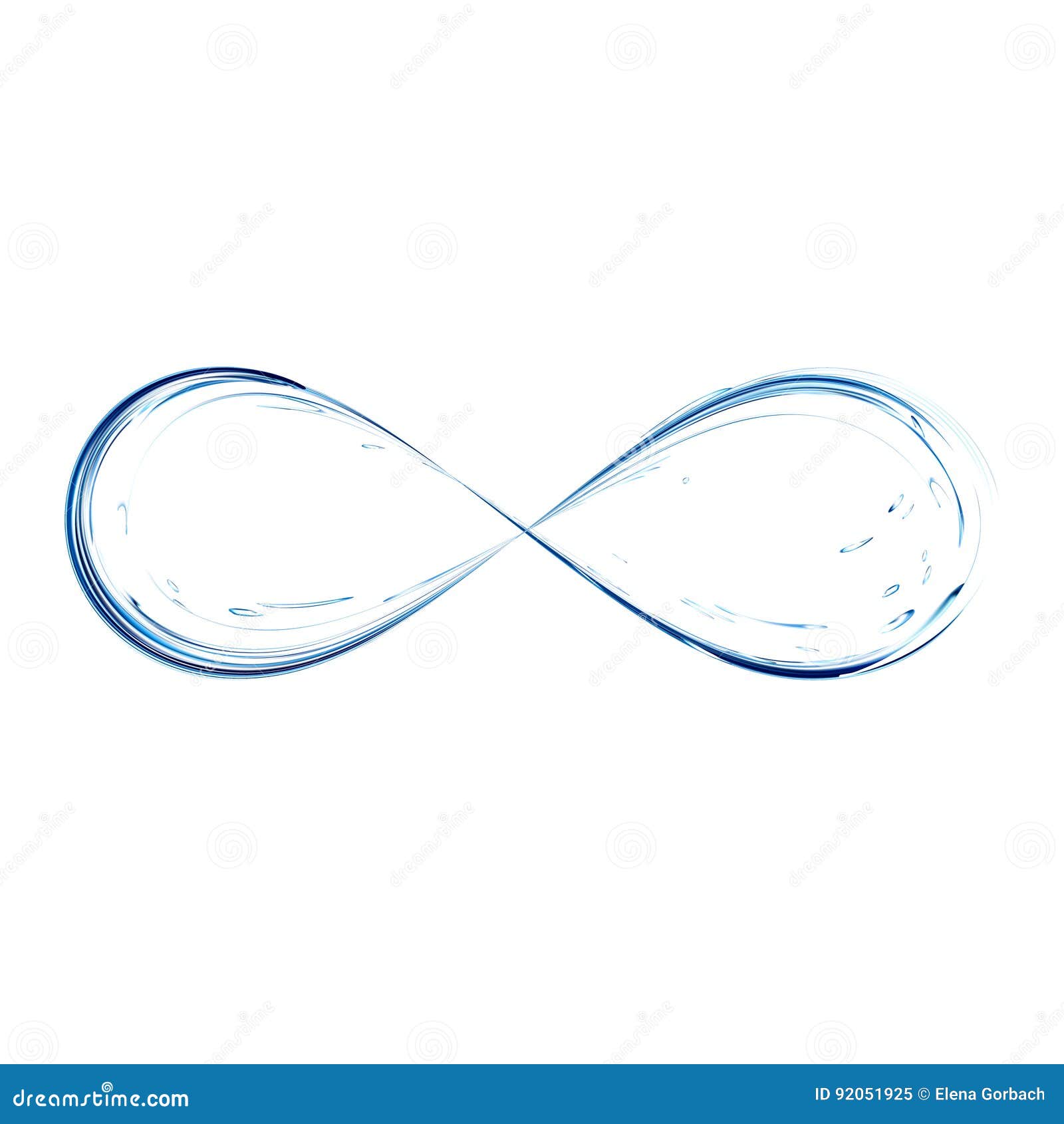 Infinity Symbol Icon Vector. Blue Water Splash Loop Stock Vector ...