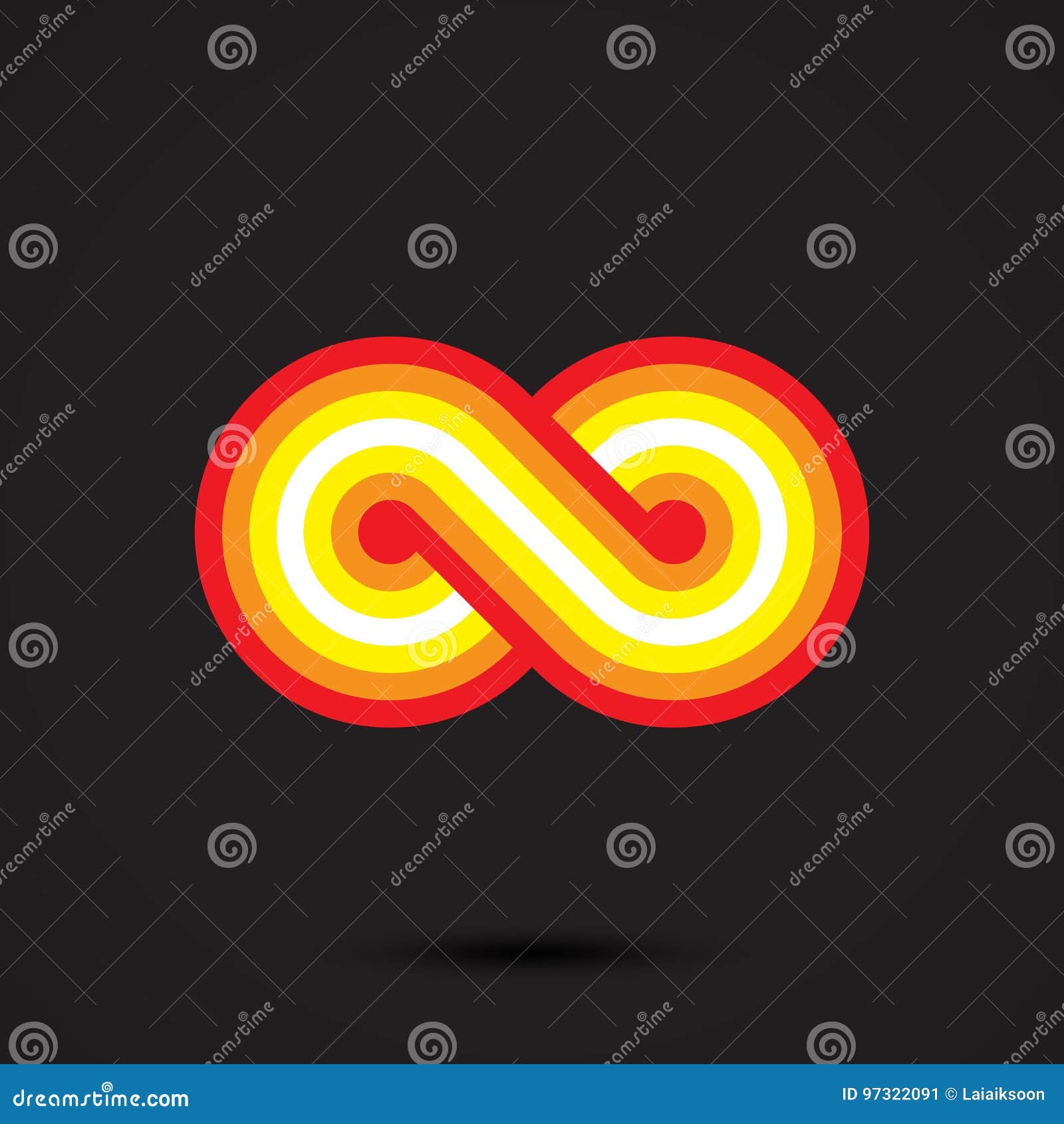 Infinity symbol icon stock vector. Illustration of orange - 97322091
