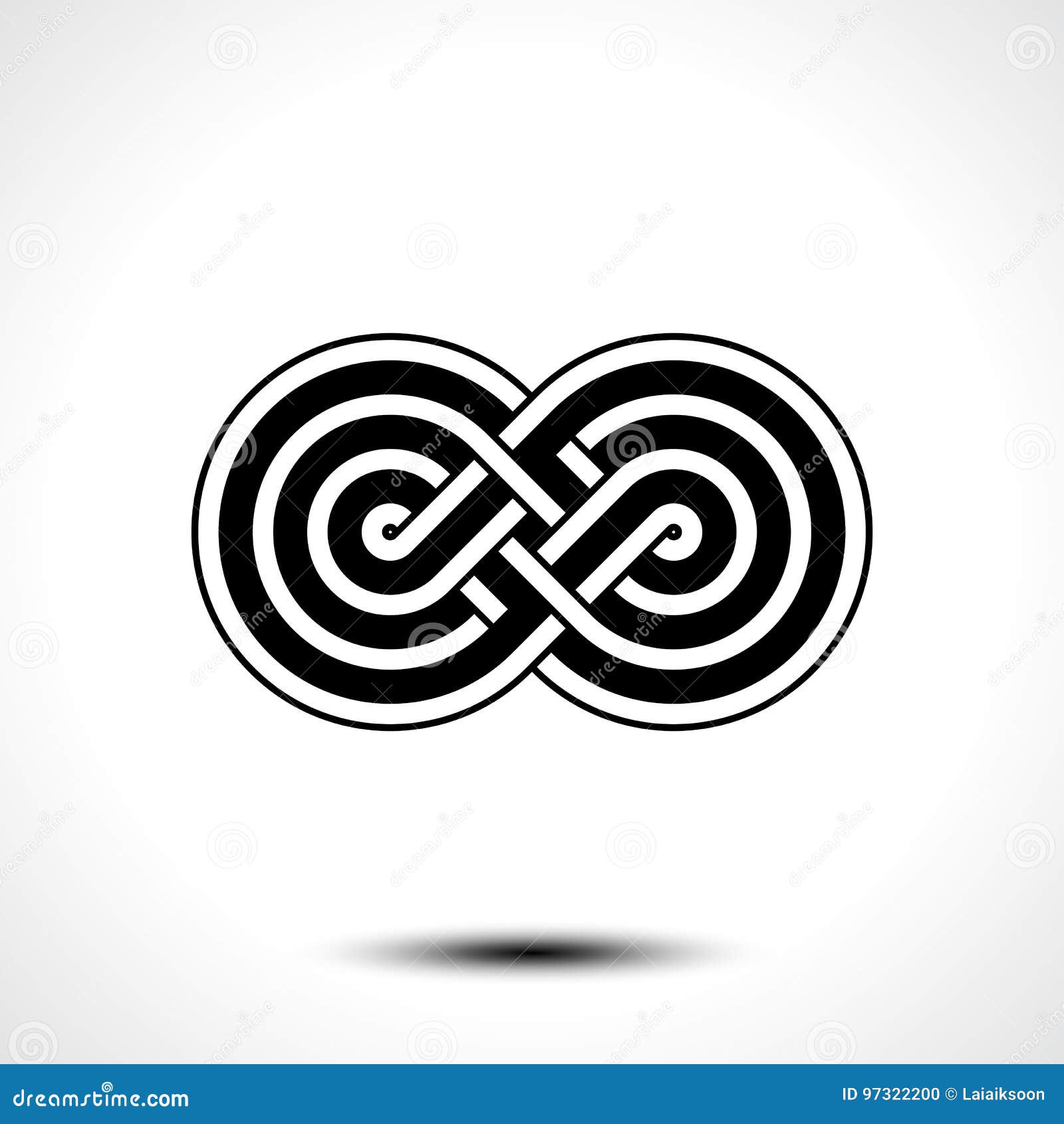 Infinity symbol icon stock vector. Illustration of eight - 97322200