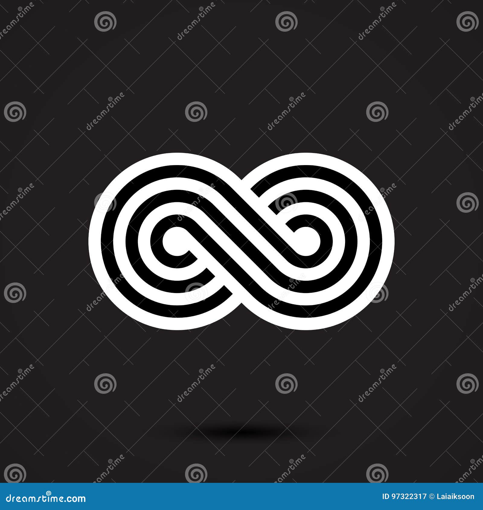 Infinity Symbol With Purple Feather Cartoon Vector | CartoonDealer.com ...