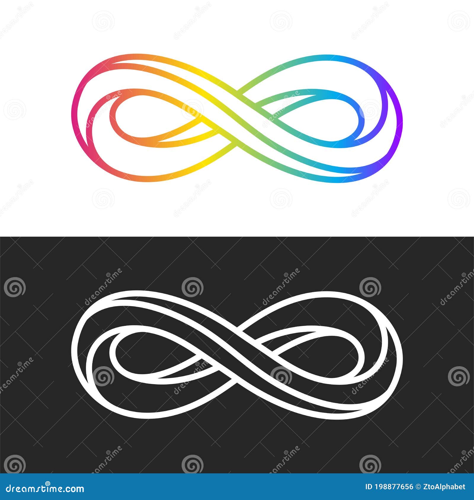 Infinity Symbol Infinitely Logo Template Stock Vector - Illustration of ...