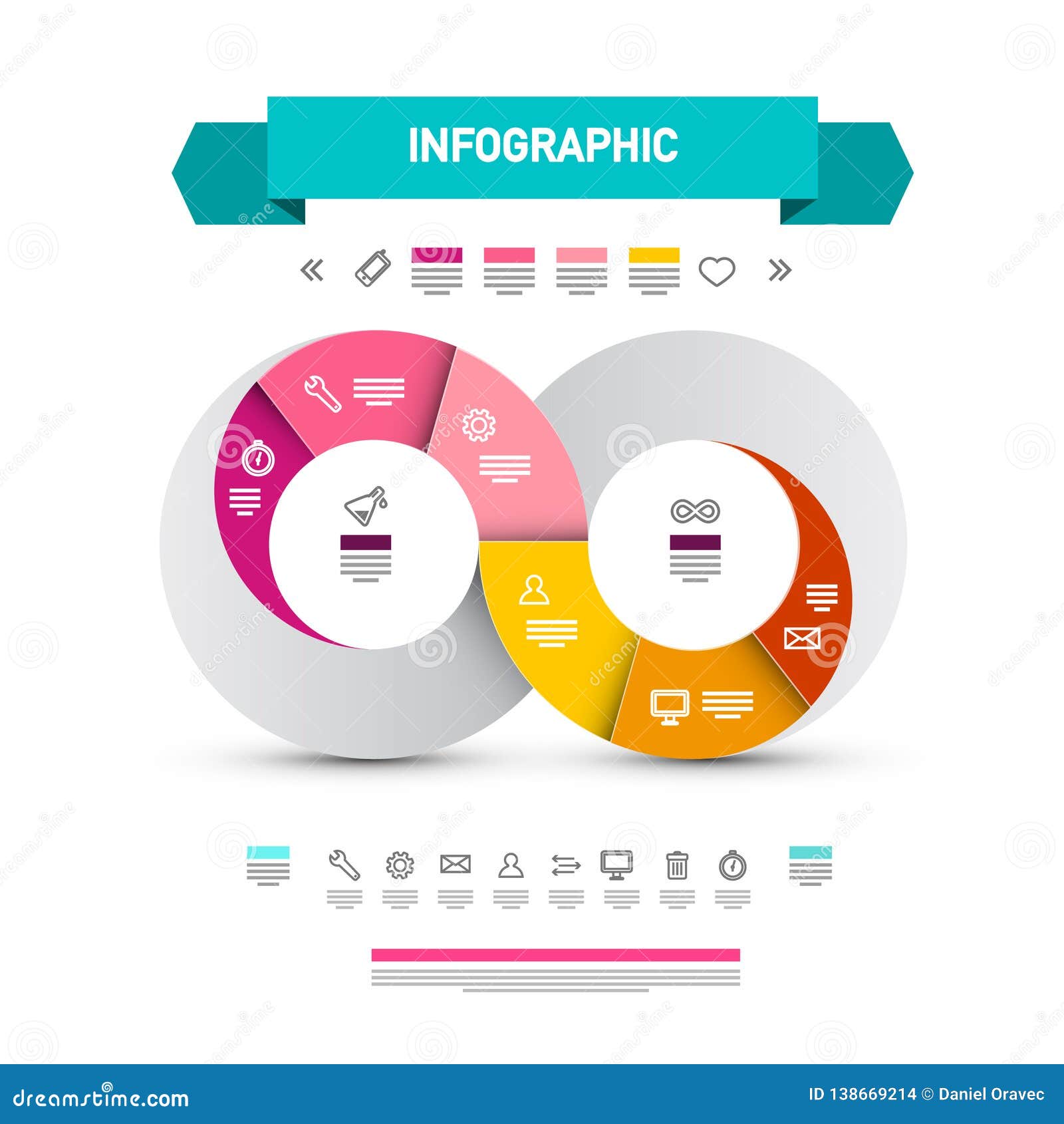 Infinity Symbol on Infographic Layout. Stock Vector - Illustration of ...