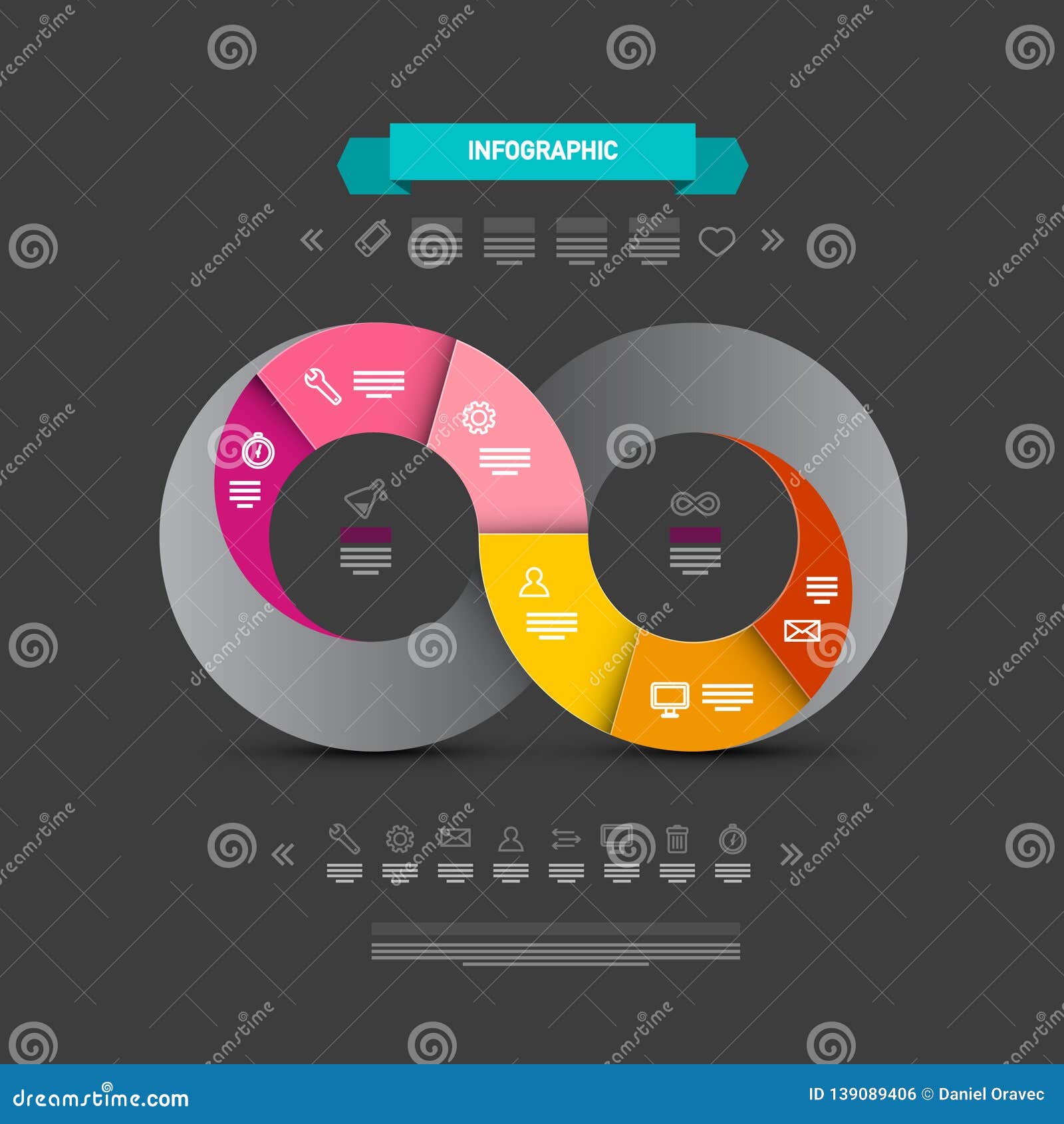Infinity Symbol Infographics. Stock Vector - Illustration of ...