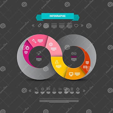 Infinity Symbol Infographics. Stock Vector - Illustration of ...