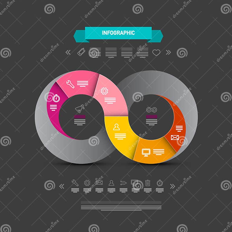 Infinity Symbol Infographics. Stock Vector - Illustration of ...