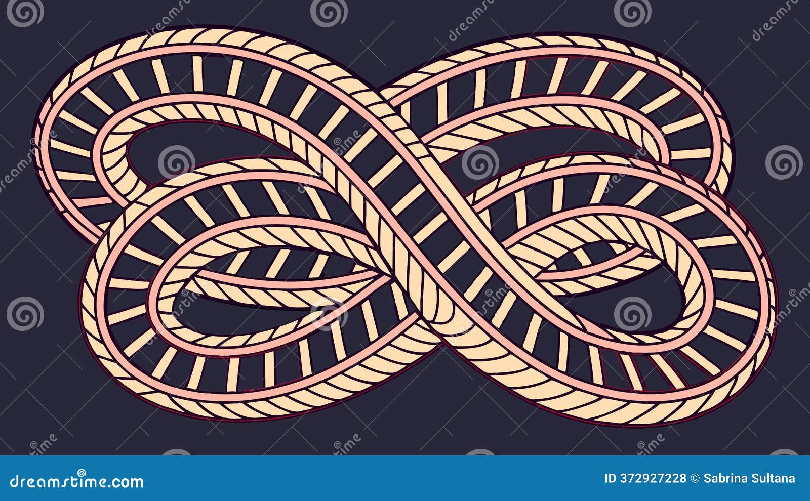 Celtic Loop Border Knotwork, Seamless Tile And Pattern Of Knots Vector ...