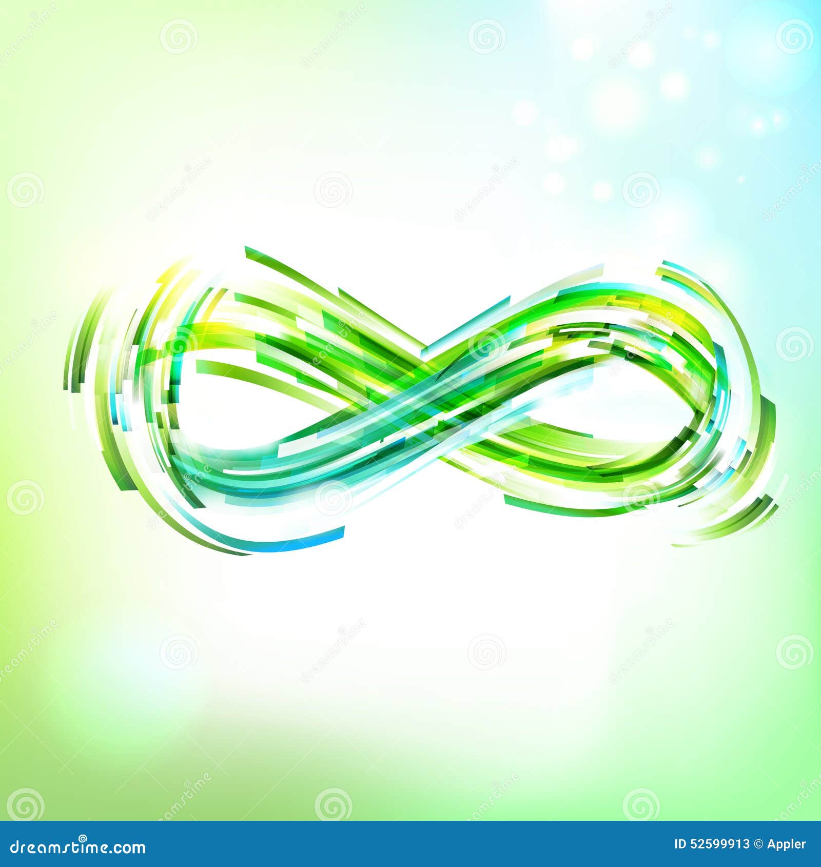 Infinity Symbol at Light Sky Stock Vector - Illustration of background ...