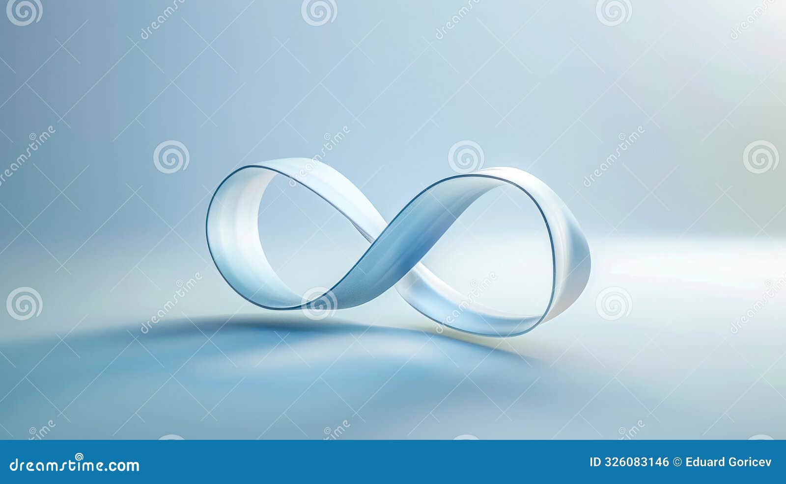 Infinity Symbol Looping Continuously on Blue Background Stock ...