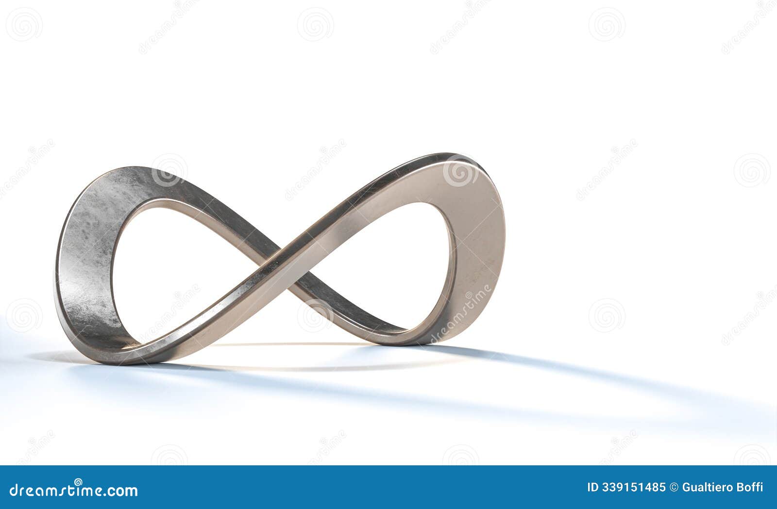 Infinity Symbol Looping Continuously in Silver Metal Stock Illustration ...
