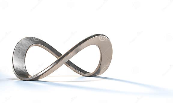 Infinity Symbol Looping Continuously in Silver Metal Stock Illustration ...