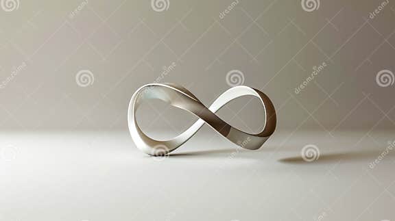Infinity Symbol Looping Continuously on White Surface Stock Image ...