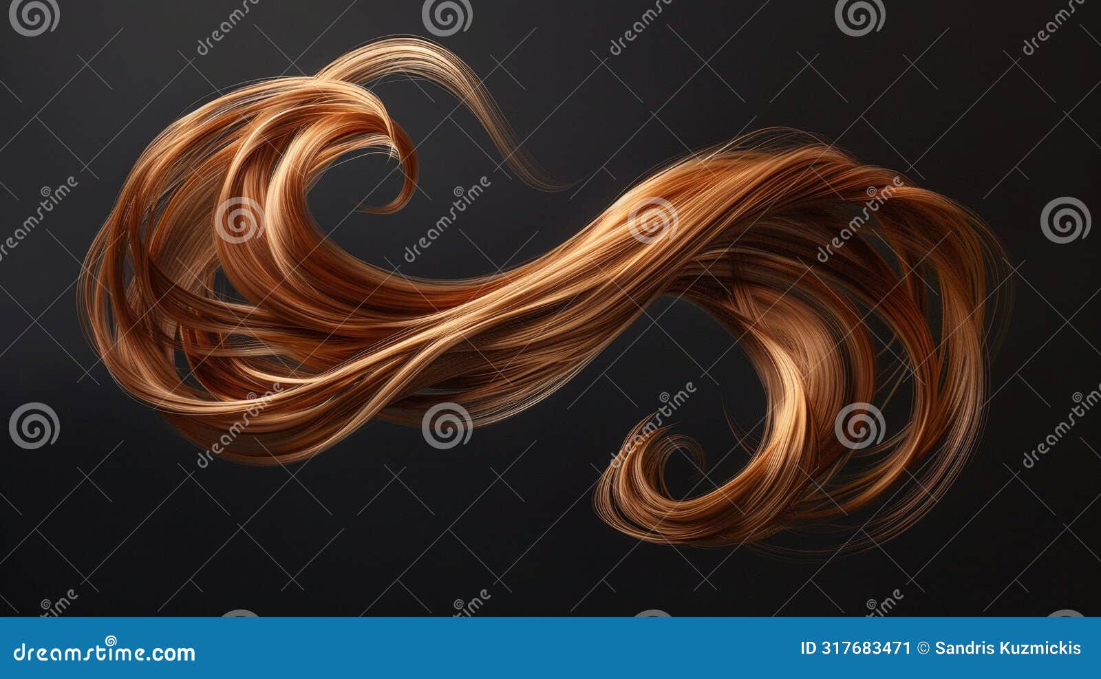 A Infinity Symbol Made of Beautiful Long Hair. Generative AI. Stock ...