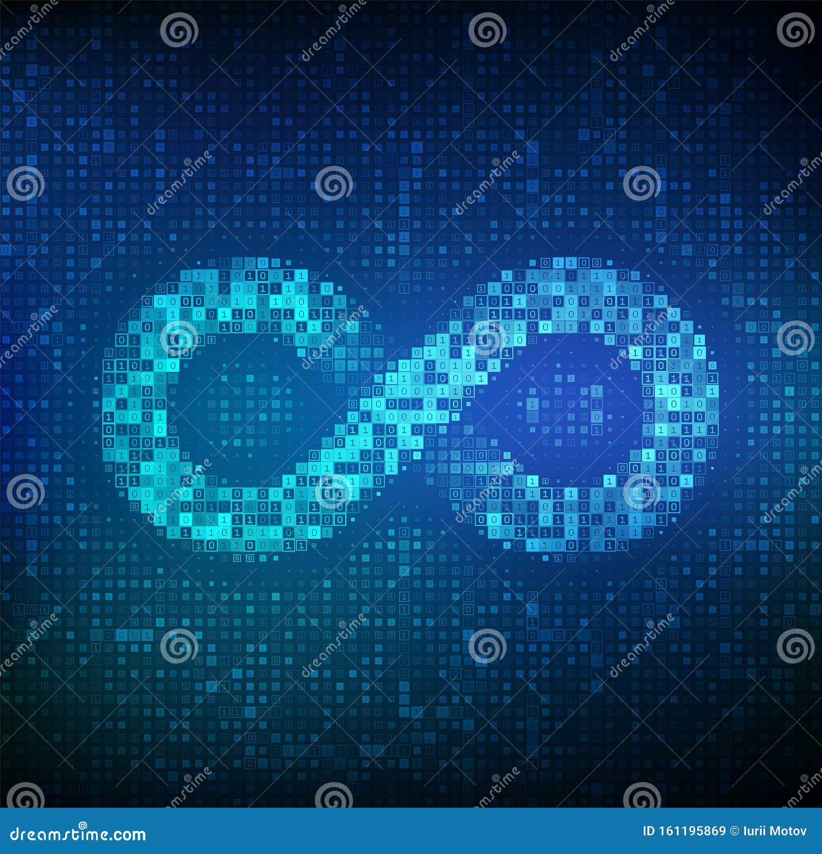 Infinity. Infinity Symbol Made with Binary Code. Limitless Abstract ...