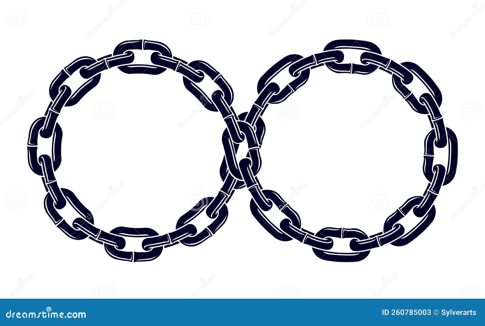 Infinity Symbol Made from Chain Vector Sign Logo Stock Vector ...