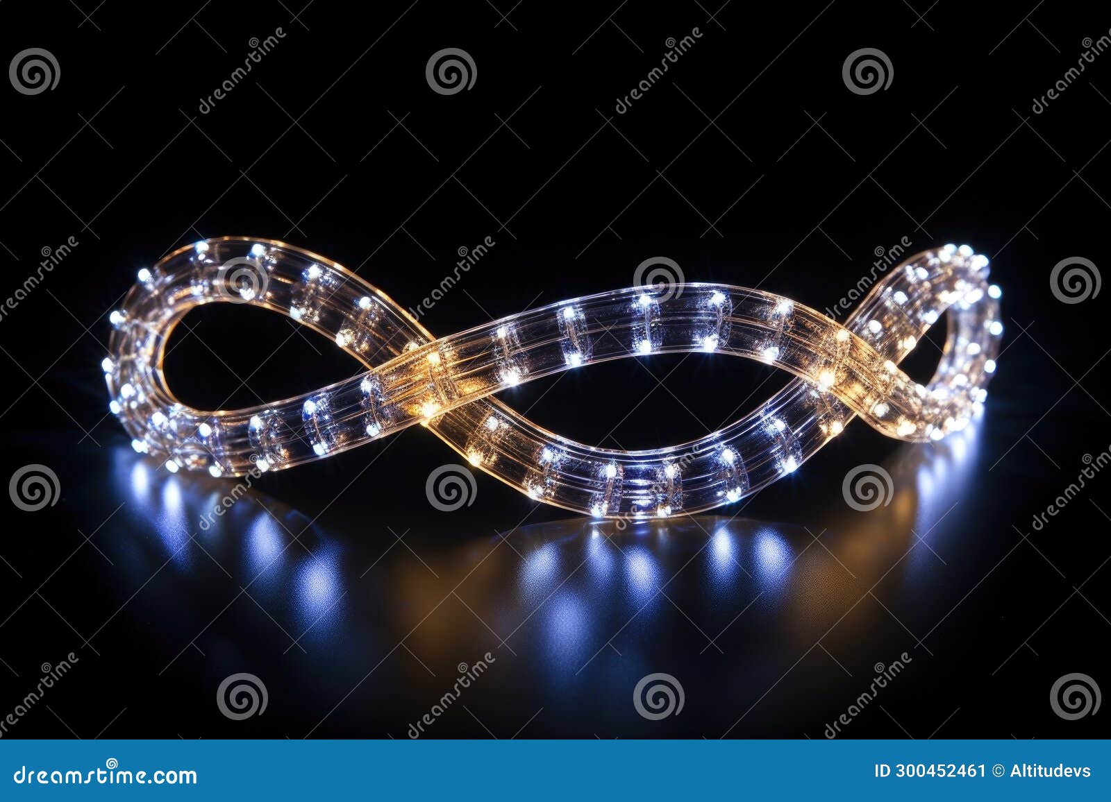 Infinity Symbol Made from Glowing Led Lights Against a Dark Background ...