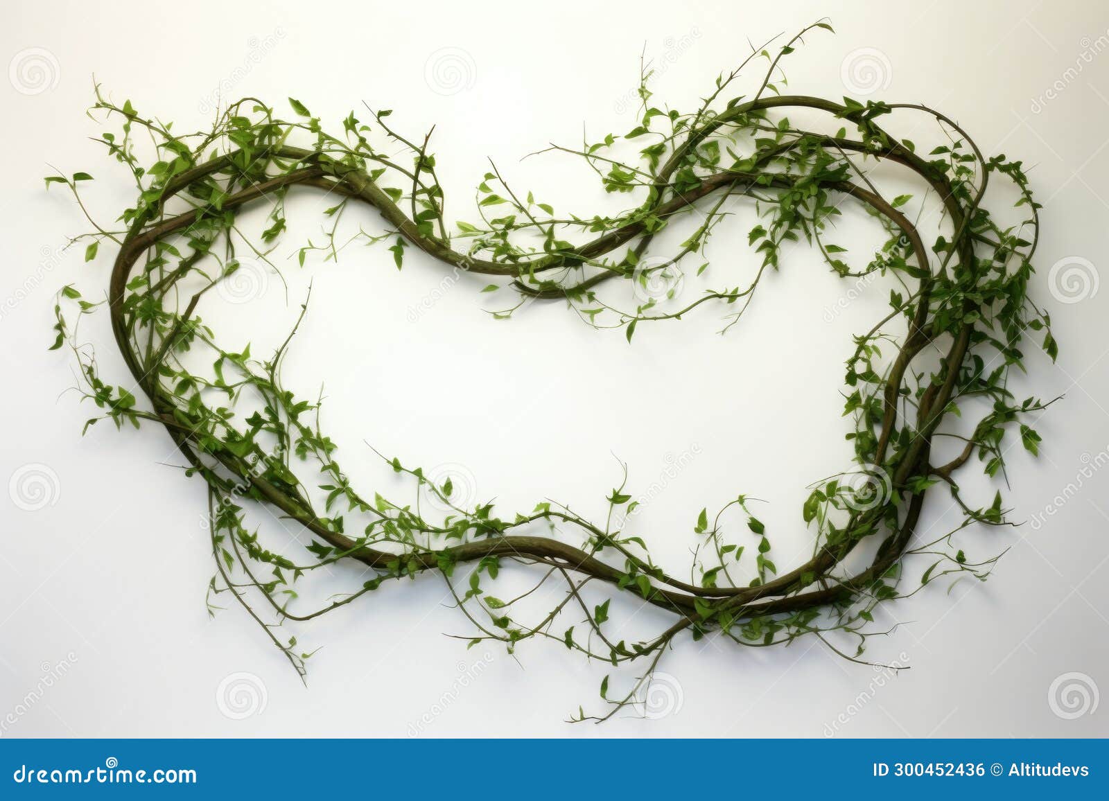An Infinity Symbol Made from Intertwined Green Vines on a White Wall ...