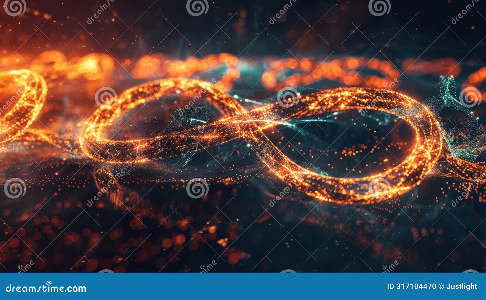 An Infinity Symbol Made of Shimmering Threads Representing the ...