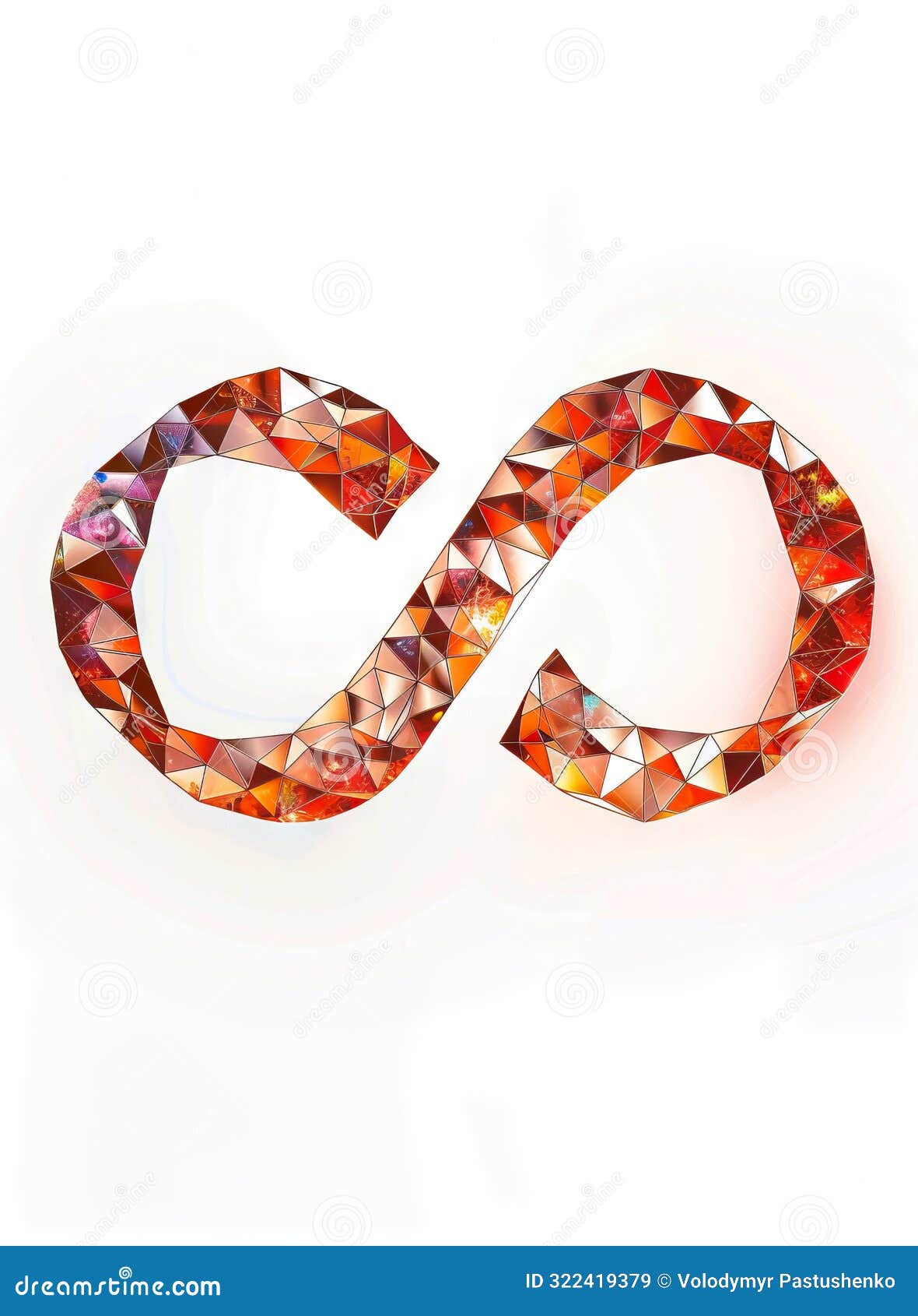 An Infinity Symbol Made of Triangles Stock Image - Image of heart ...