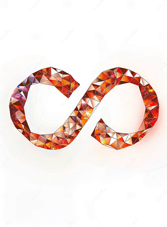 An Infinity Symbol Made of Triangles Stock Image - Image of heart ...